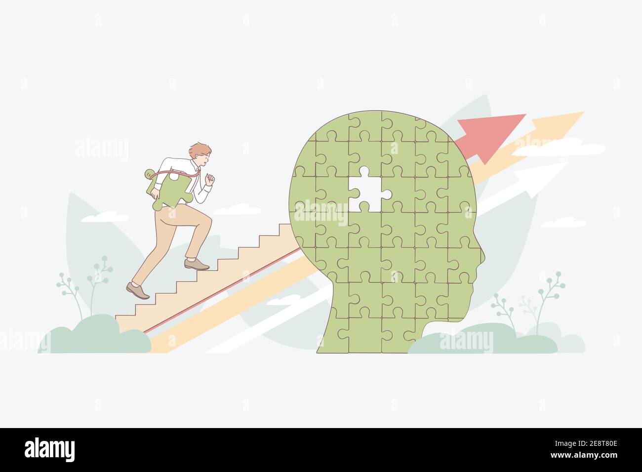 Self development, improvement and personal growth concept Stock Vector ...