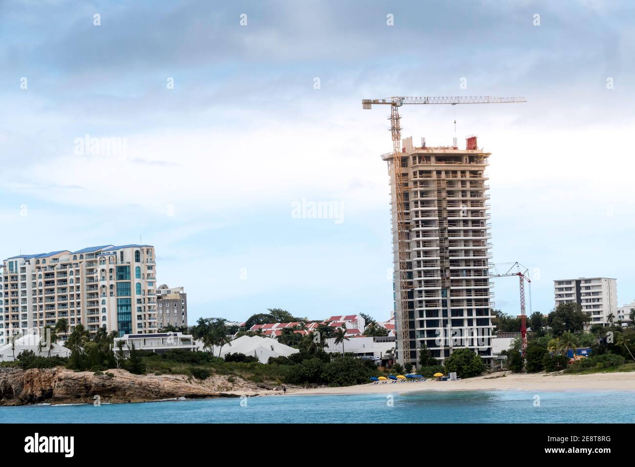 The Caribbean island of St.Maarten landscape and Cityscape. The Dutch ...