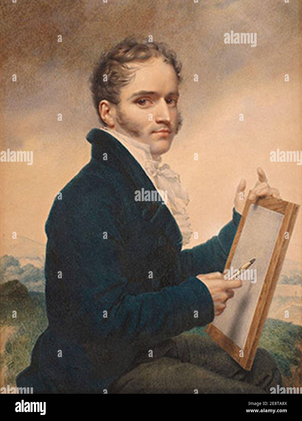 Self-portrait by Frédéric Millet, circa 1817, watercolor Stock Photo ...