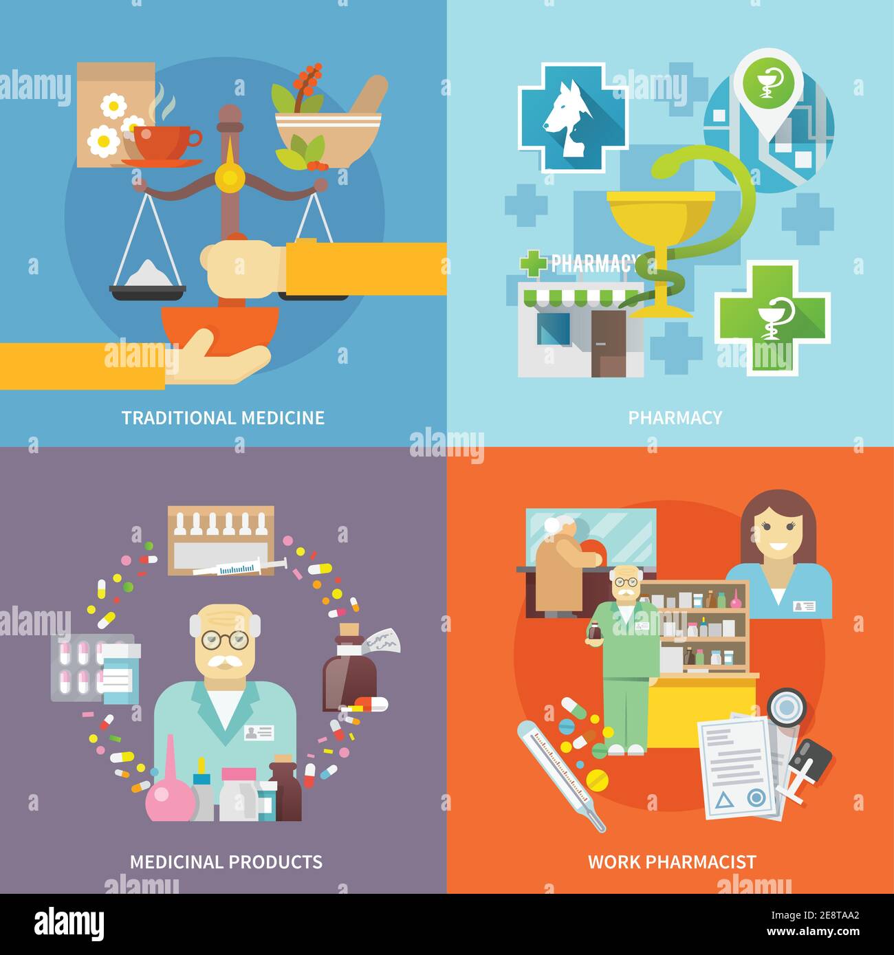 Medicinal products Stock Vector Images - Alamy