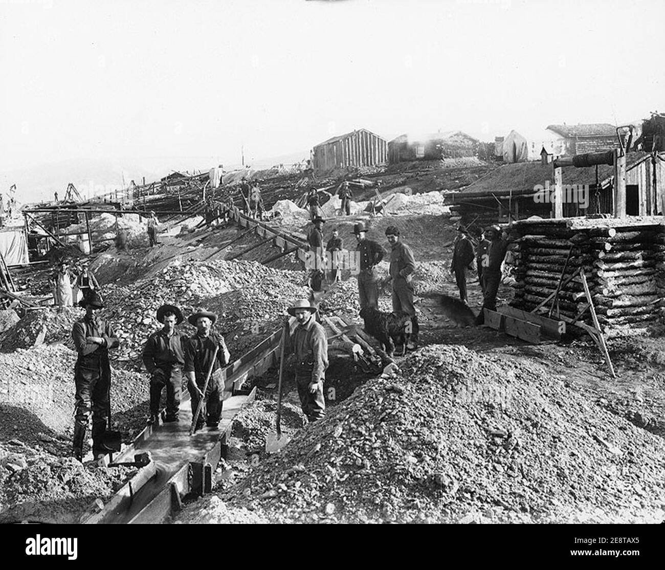 Historic mining operation Black and White Stock Photos & Images - Alamy