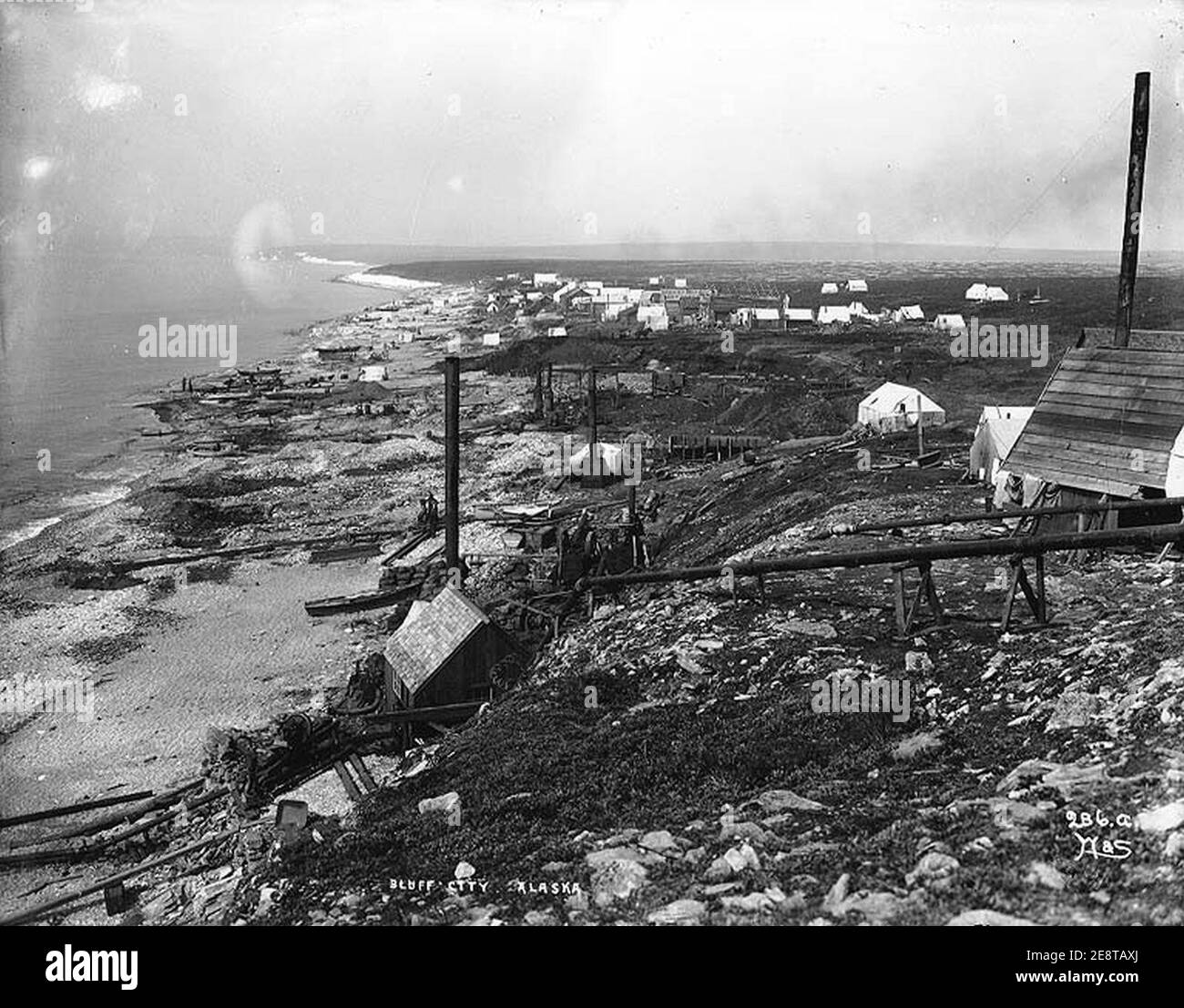 Mining claims at Bluff, Alaska, ca 1900 Stock Photo - Alamy