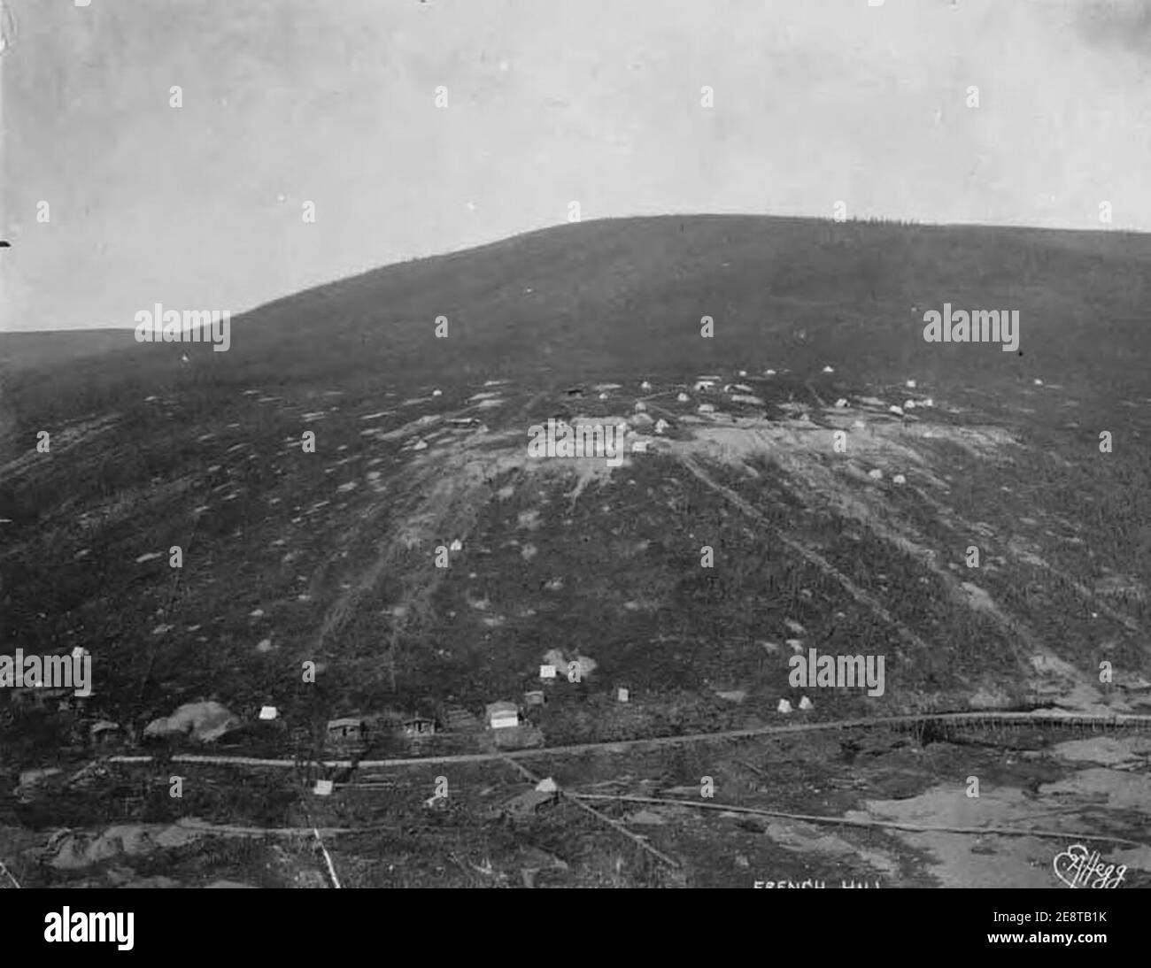 Mining operations on French Hill, Yukon Territory, ca 1898 Stock Photo ...