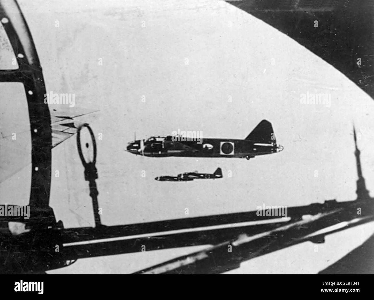 Mitsubishi G4M bombers in flight Stock Photo - Alamy