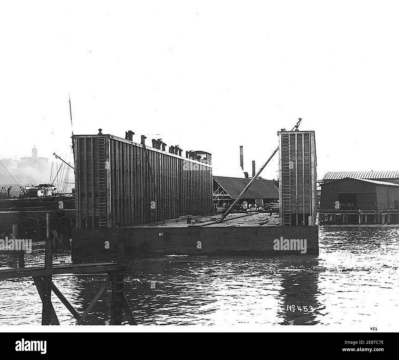 Moran Brothers' drydock after launching, Seattle Stock Photo - Alamy