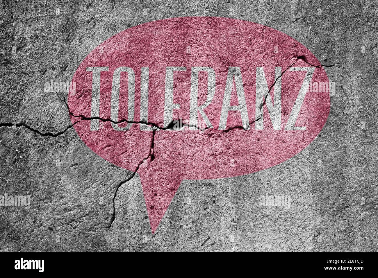 A wall with the slogan tolerance Stock Photo - Alamy