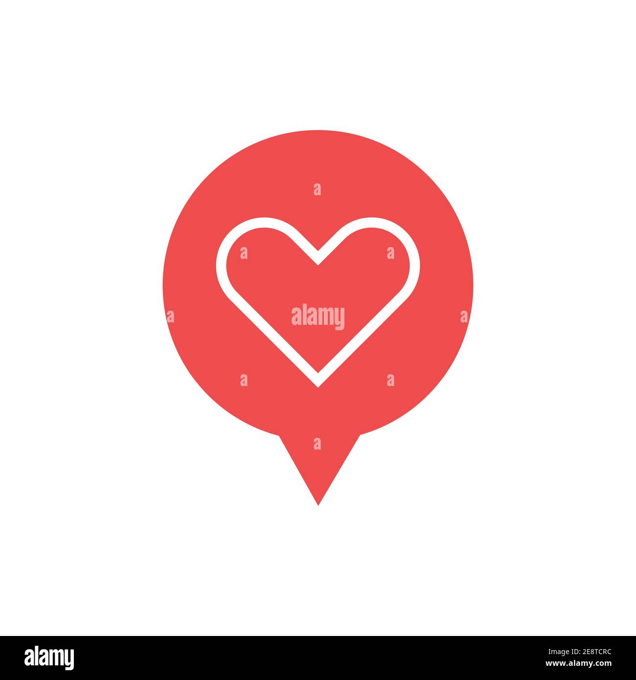Love heart chat bubble icon. Love messsage, love conversation. Stock ...