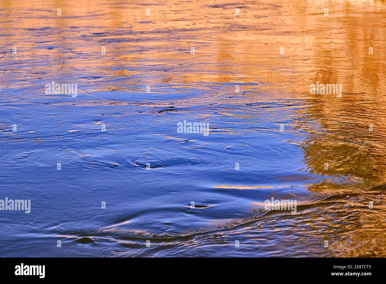 Calm river flow with delightful ripples in the water Stock Photo - Alamy