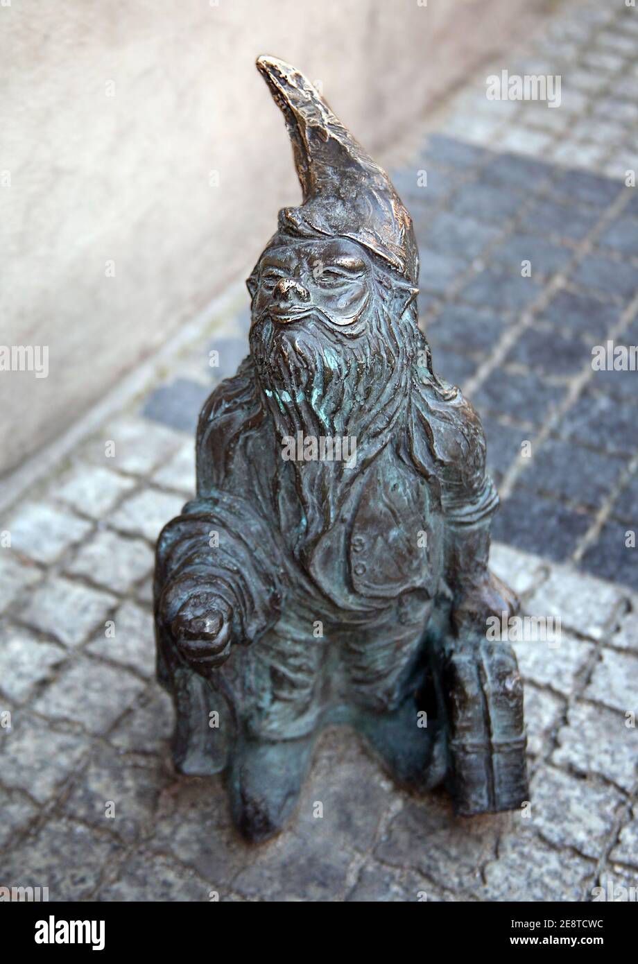 Wroclaw, Poland - January 18, 2009: tiny dwarf statue on the market ...