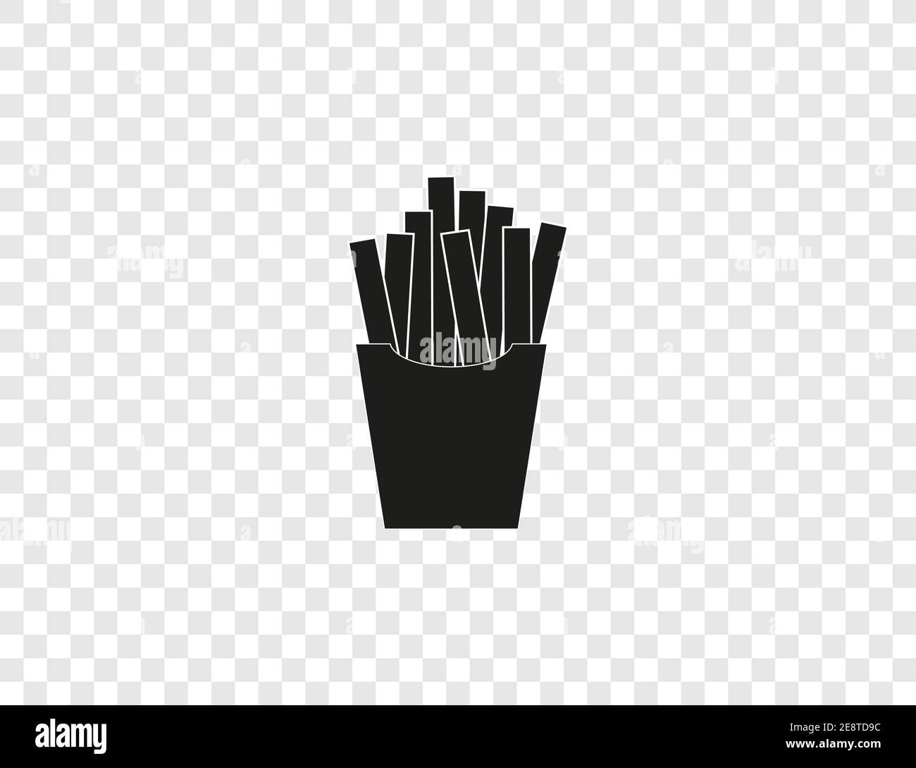 Fast food, french fries, fries icon. Vector illustration, flat design ...