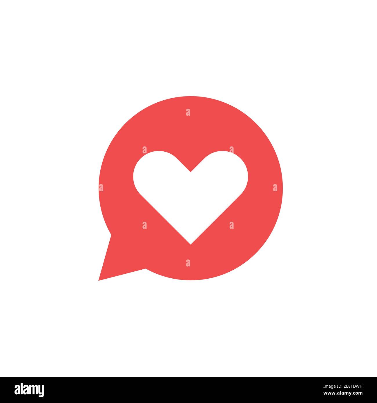 Love heart chat bubble icon. Love messsage, love conversation. Stock ...