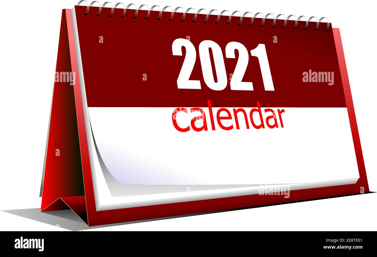 Vector 3d illustration of desk calendar Stock Vector Image & Art - Alamy