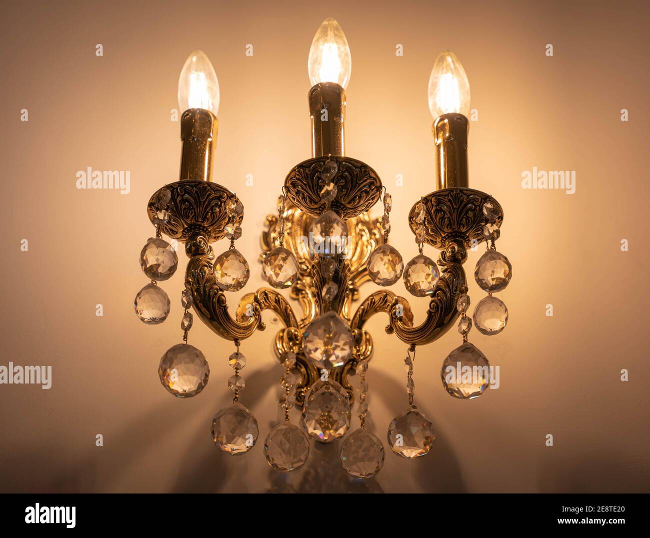 Warm color lamps for interior decoration, bright and beautiful Stock ...