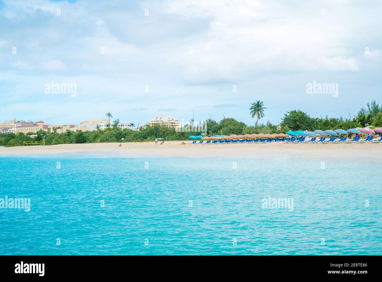 The Caribbean island of St.Maarten landscape and Cityscape. The French ...