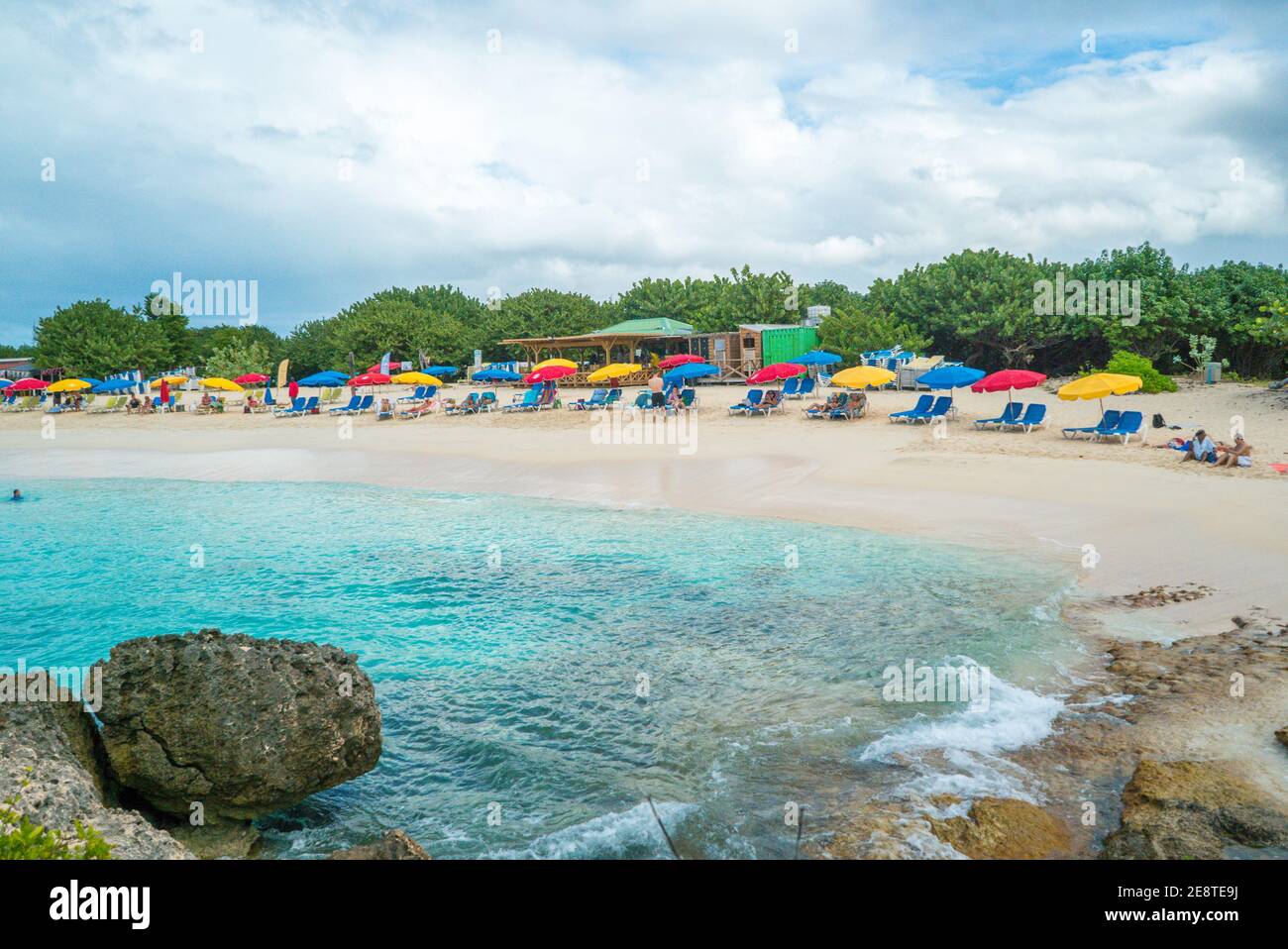 The Caribbean island of St.Maarten landscape and Cityscape. The French ...