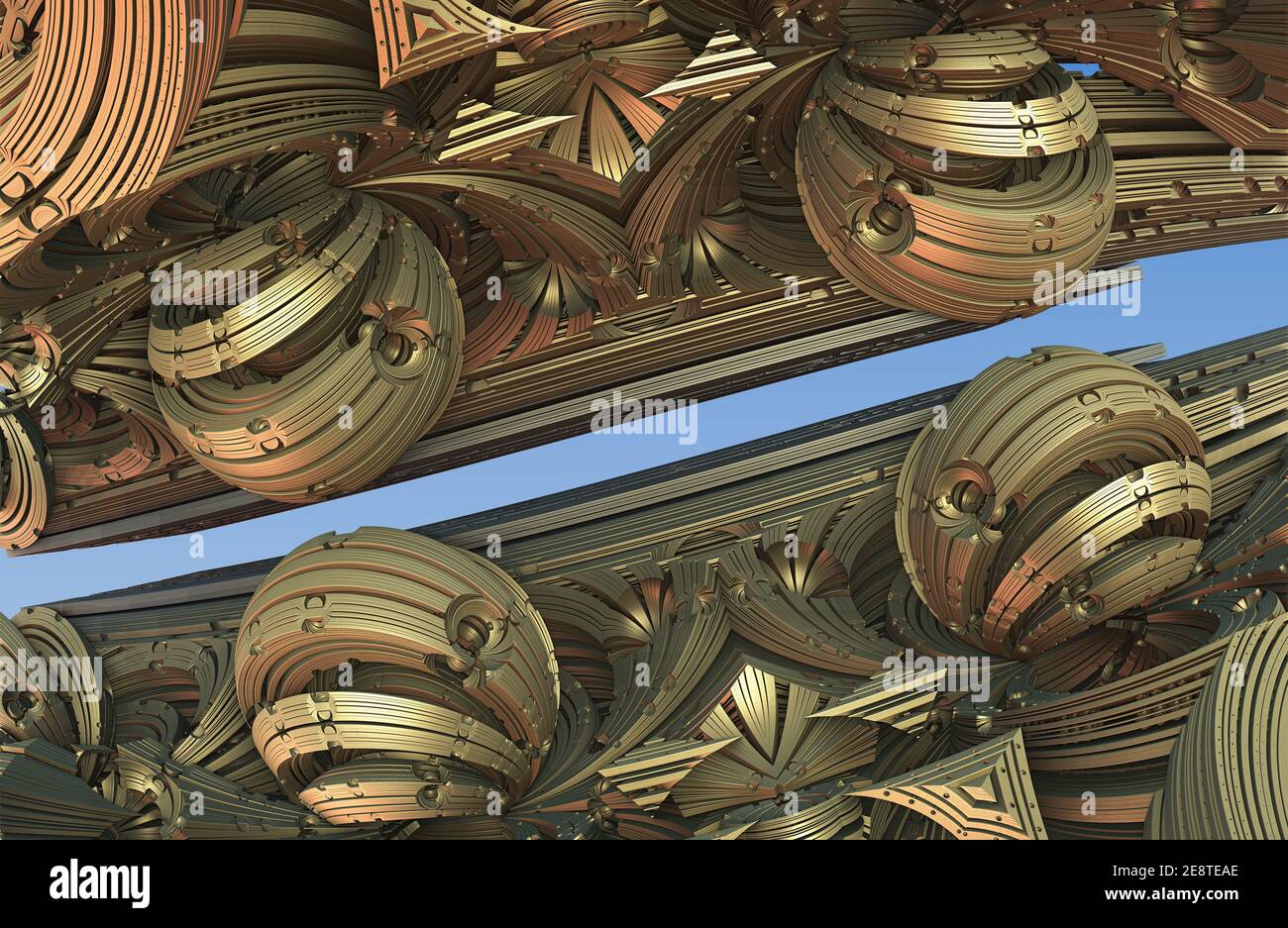 Fractal 3D background, abstract 3D illustration, element for design ...