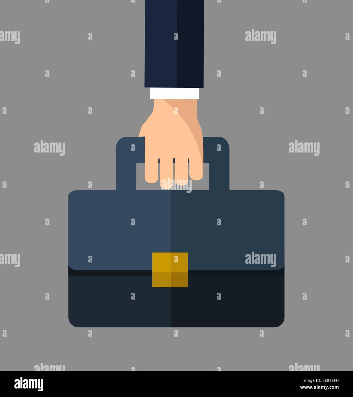Bussiness, hand holding briefcase. Vector Stock Vector Image & Art - Alamy