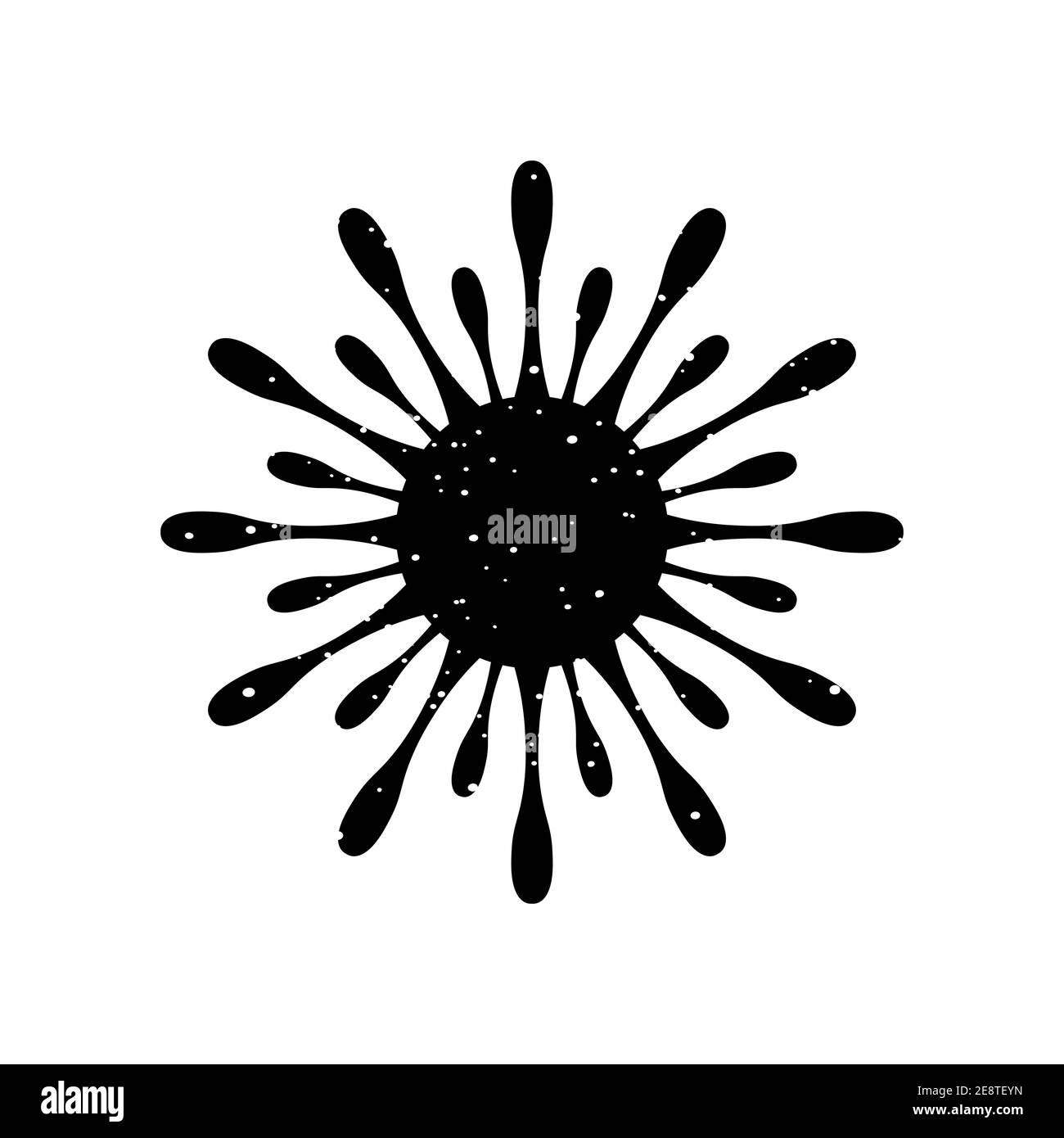 COVID-19. Prevent coronavirus. Template black icon. Infection virus ...