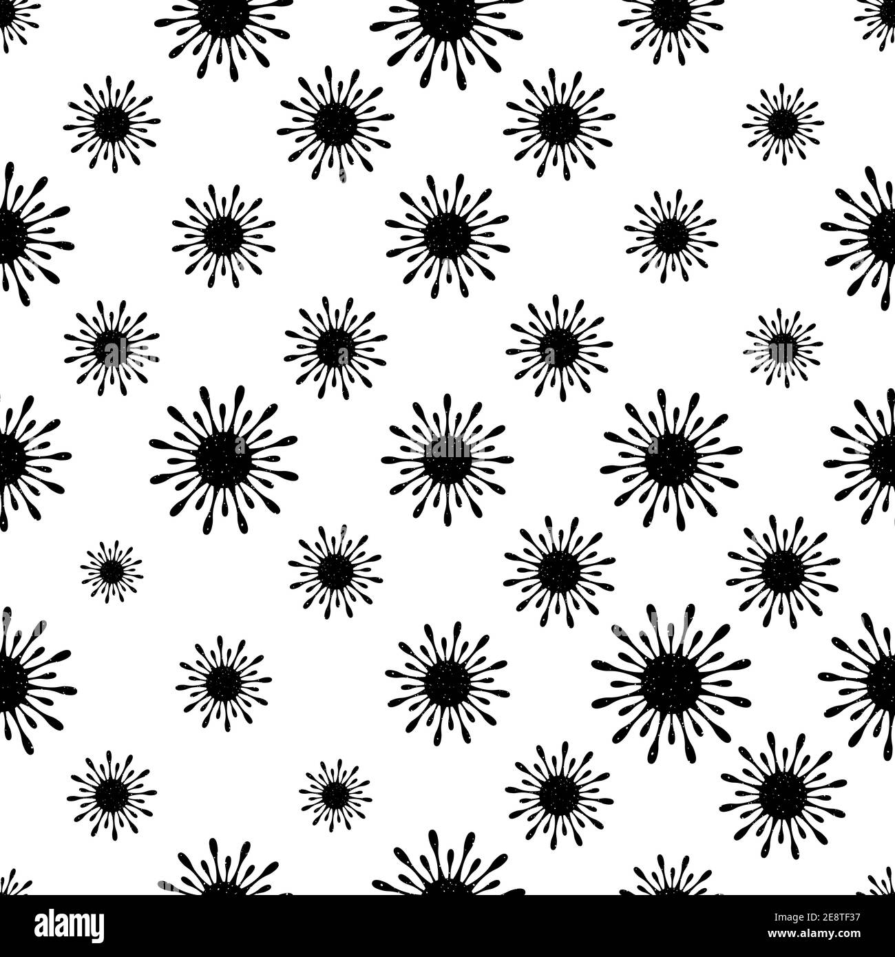 Medical seamless pattern with bacteria on white background. Stop COVID ...