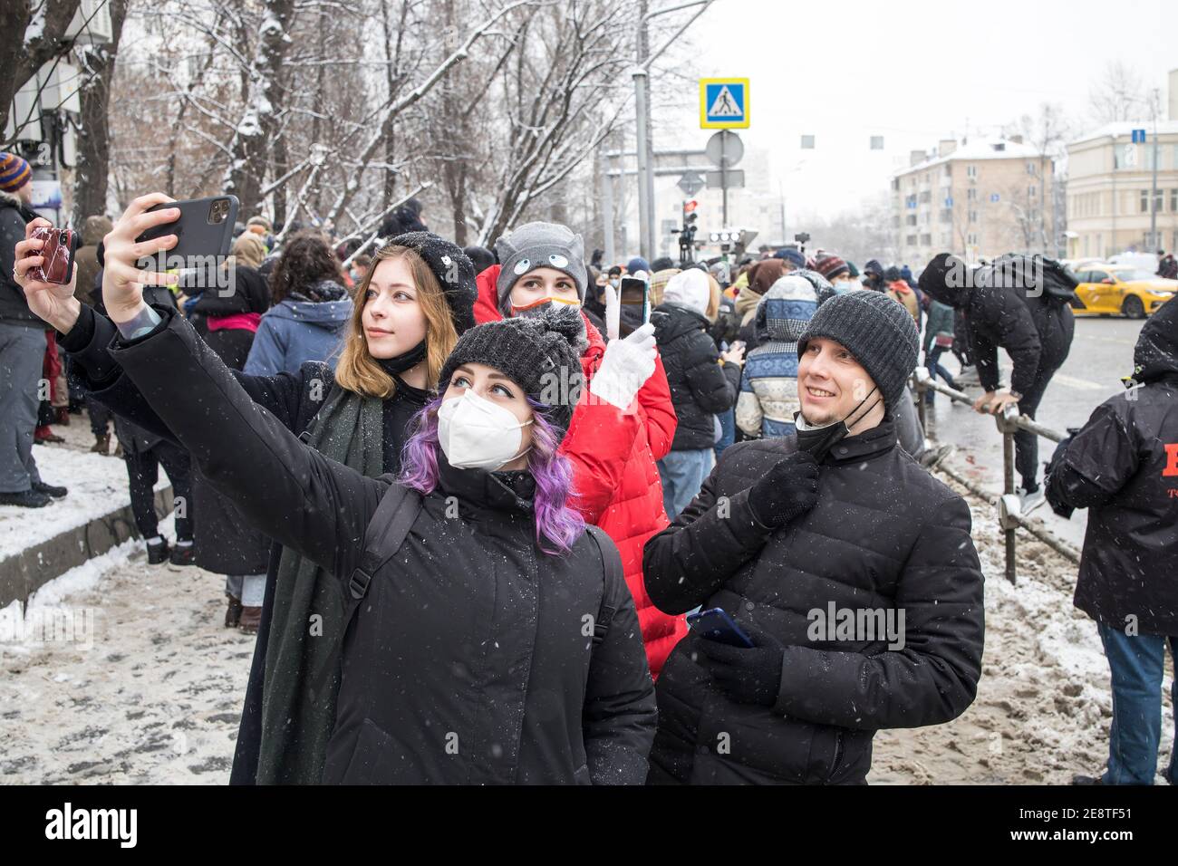 Selfie with riot police hi-res stock photography and images - Alamy
