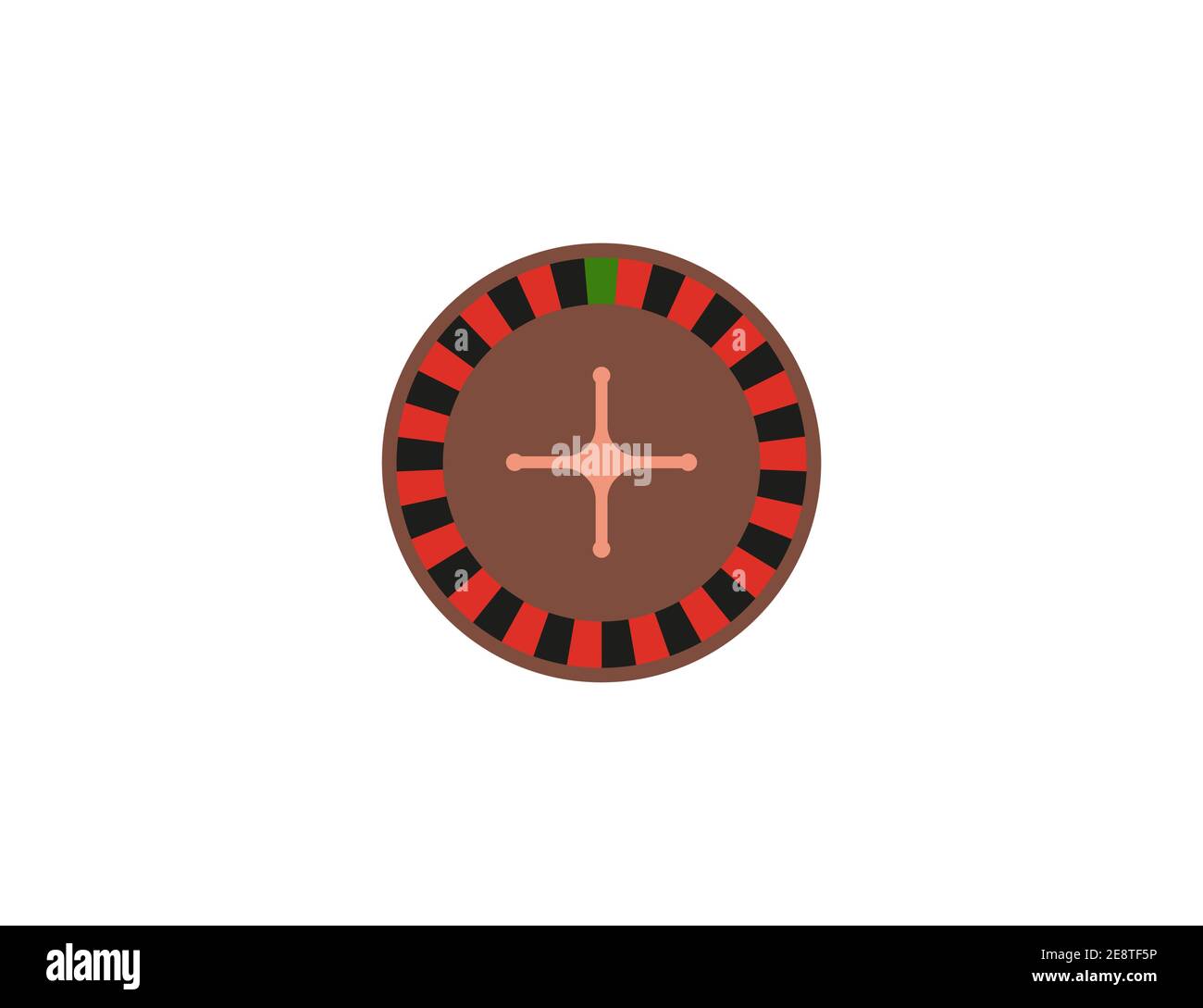 Vector illustration, flat design. Casino roulette spin icon Stock ...