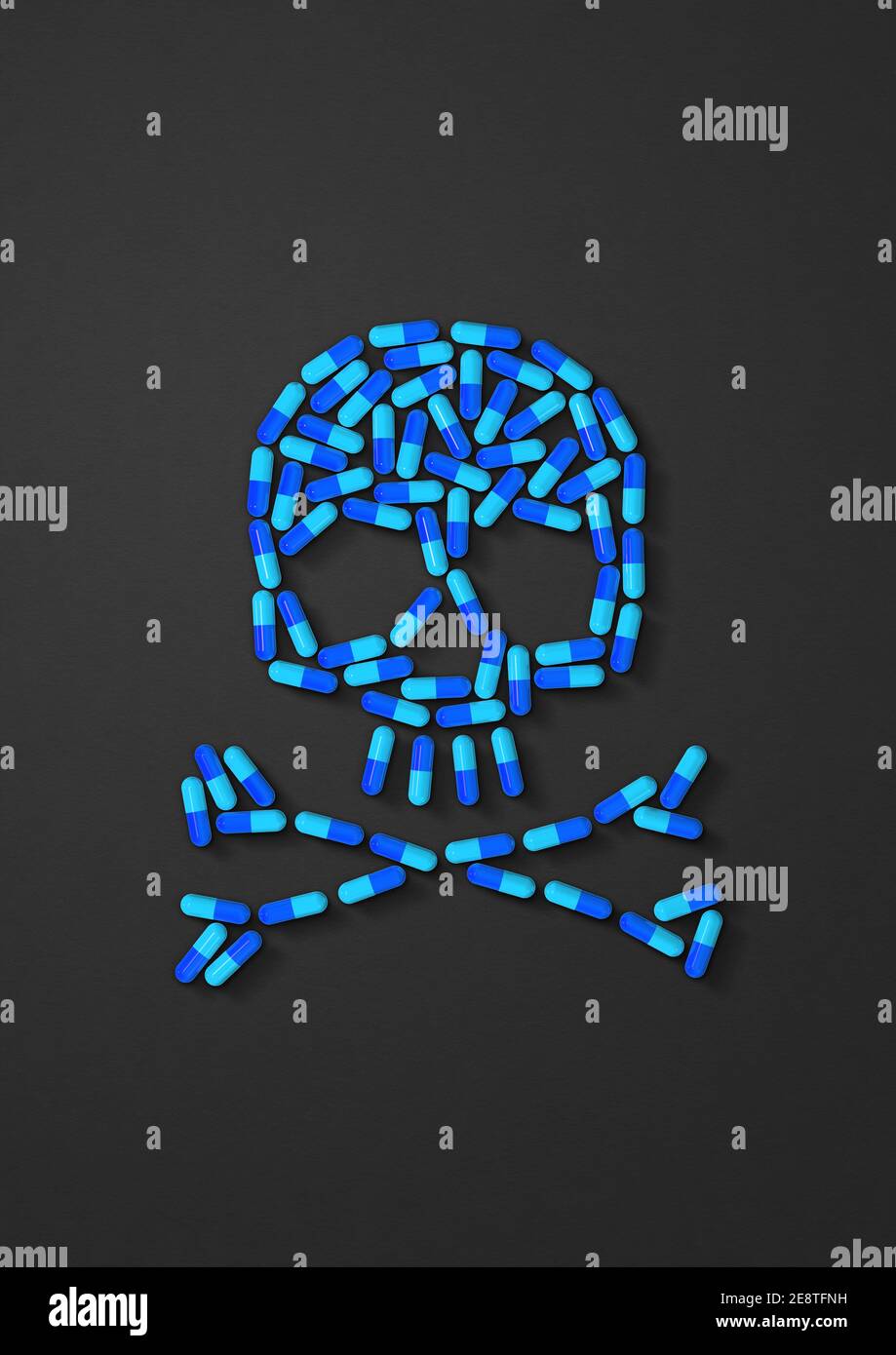 Red skull pill hi-res stock photography and images - Alamy