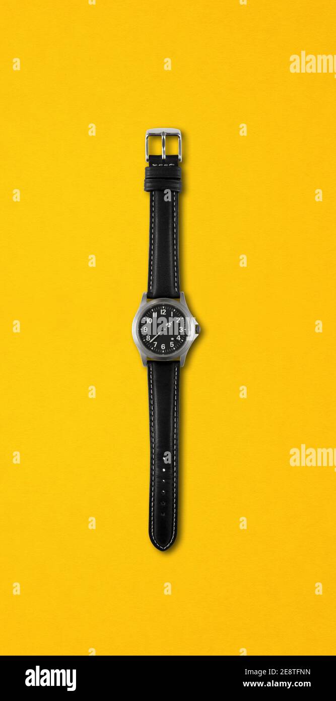 Wrist watch yellow strap hi-res stock photography and images - Alamy