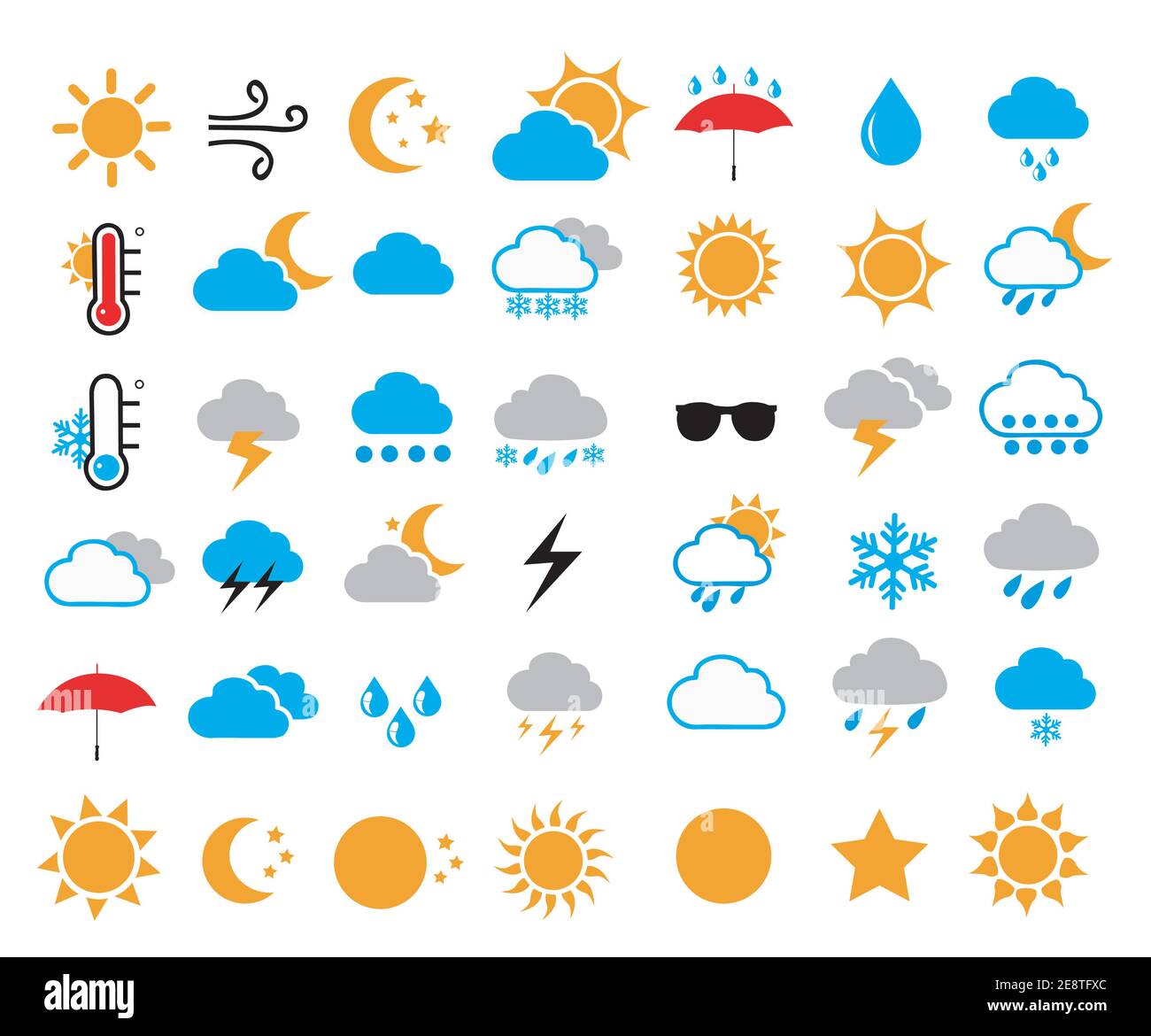 weather icons vector illustration Stock Vector Image & Art - Alamy
