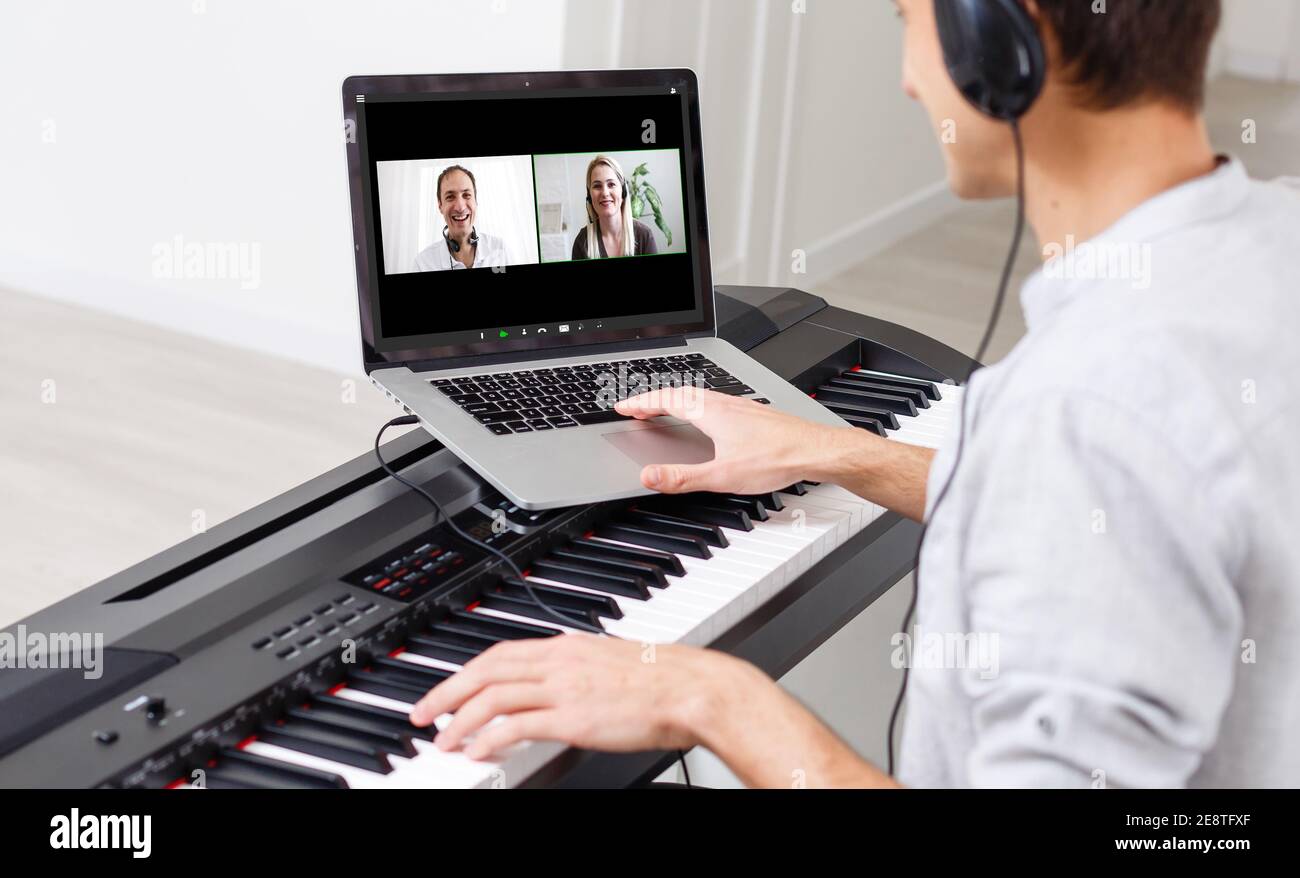 Electronic meeting concept. Teleconference. Video conference Stock ...