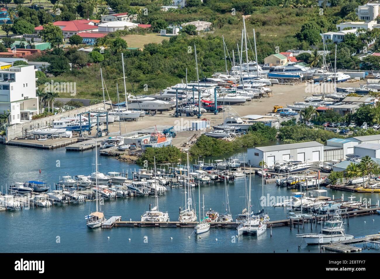Scenic view of the Caribbean island of St.maarten. Caribbean island ...