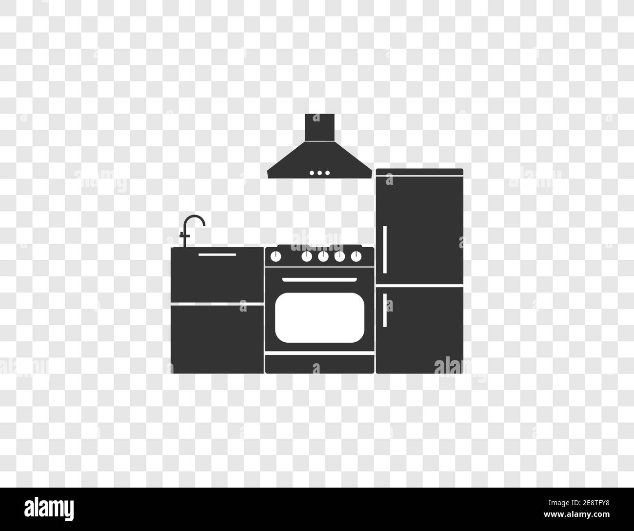 Vector illustration, flat design. Cook food kitchen icon Stock Vector ...
