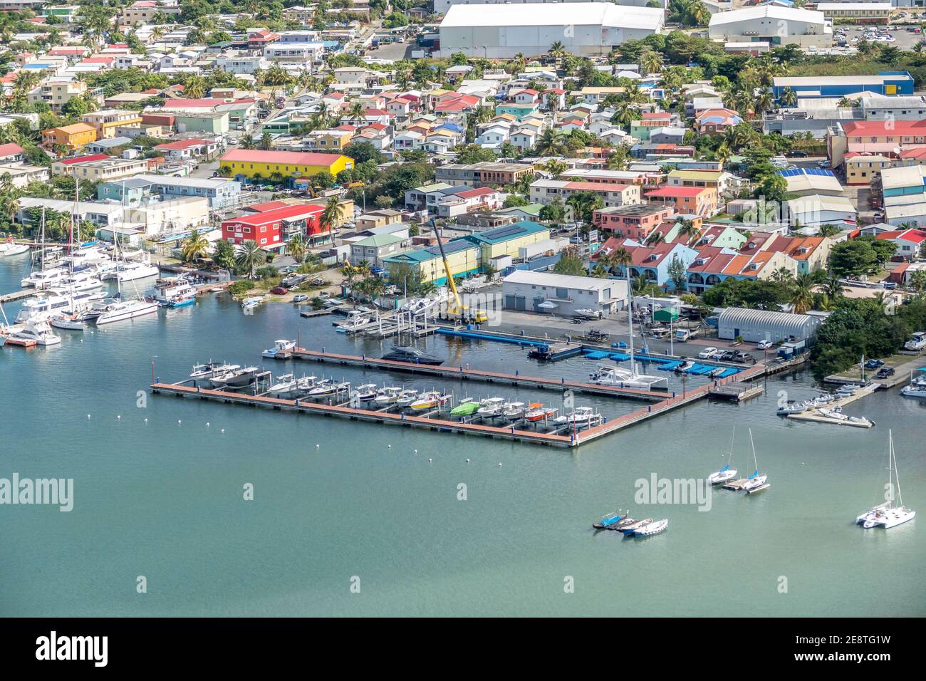 Scenic view of the Caribbean island of St.maarten. Caribbean island ...