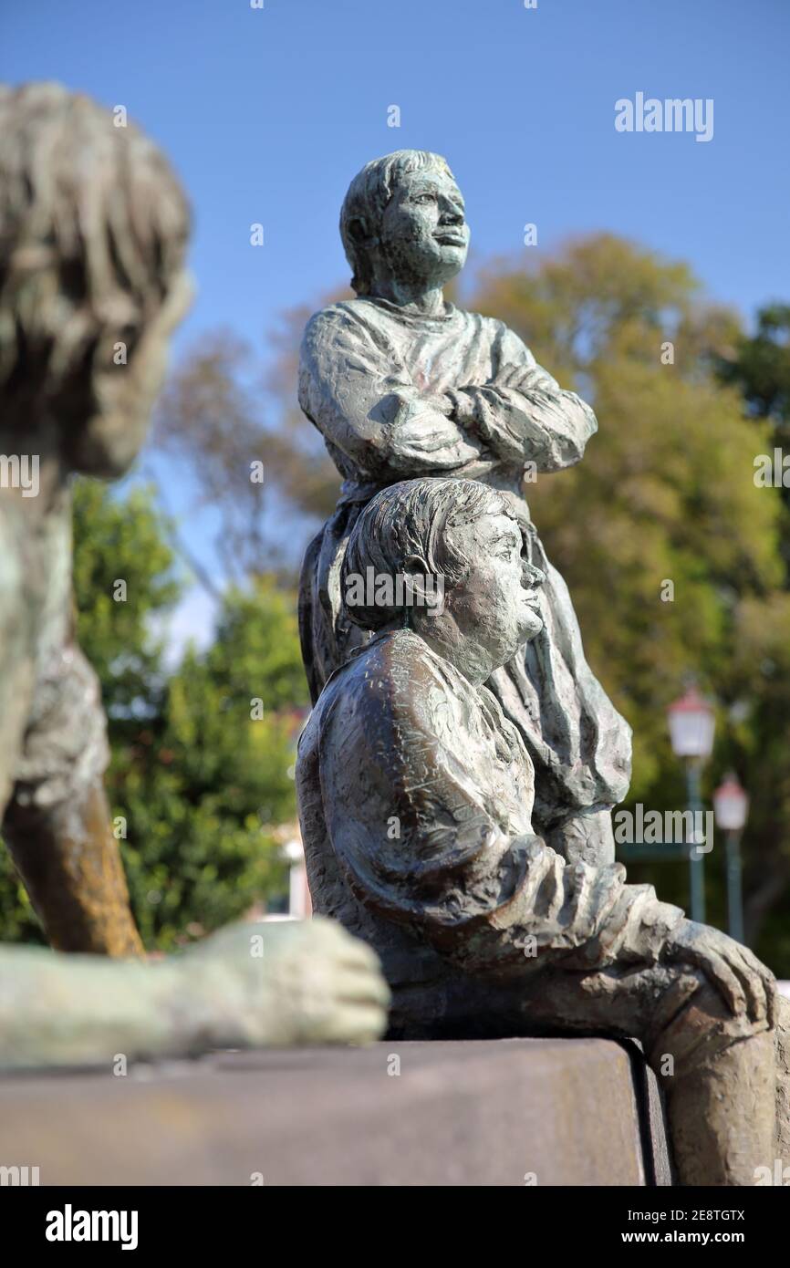 HOORN, NETHERLANDS - SEPTEMBER 16, 2020: Statues at the harbor ...