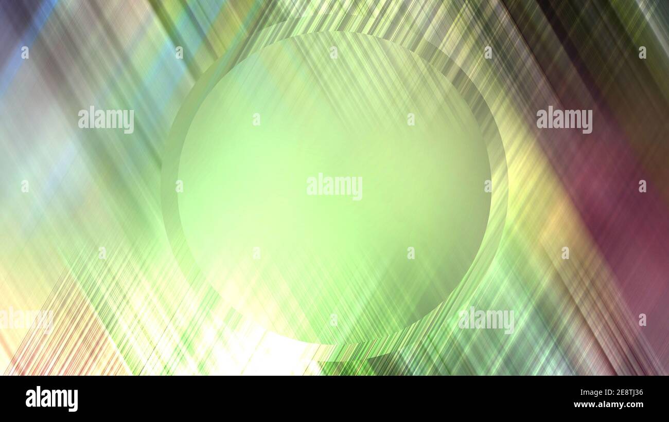 Abstract Background with Green Color Parallel Rays of Light and Circle ...
