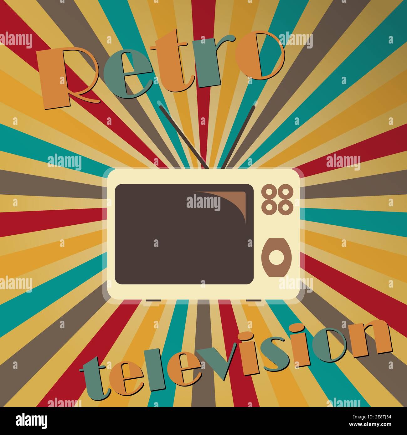 Television set 80's Stock Vector Images - Alamy