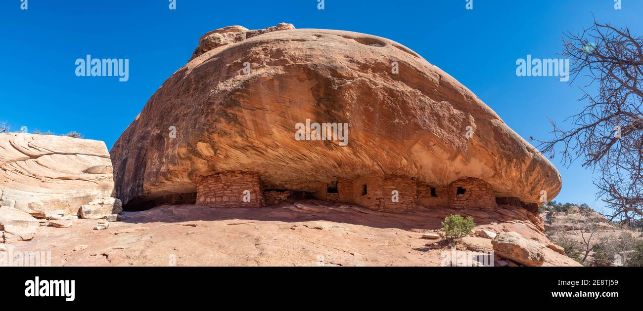 House on Fire granary ruin in Mule Canyon, Cedar Mesa. In Bears Ears ...