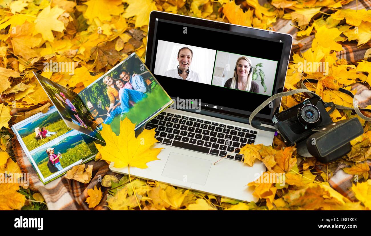 Electronic meeting concept. Teleconference. Video conference Stock ...