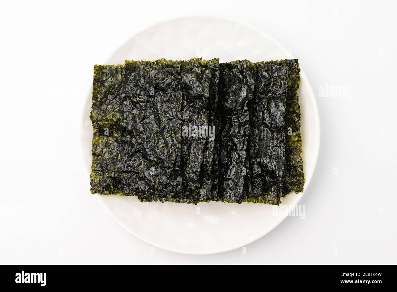 Square seaweed on white background Stock Photo - Alamy