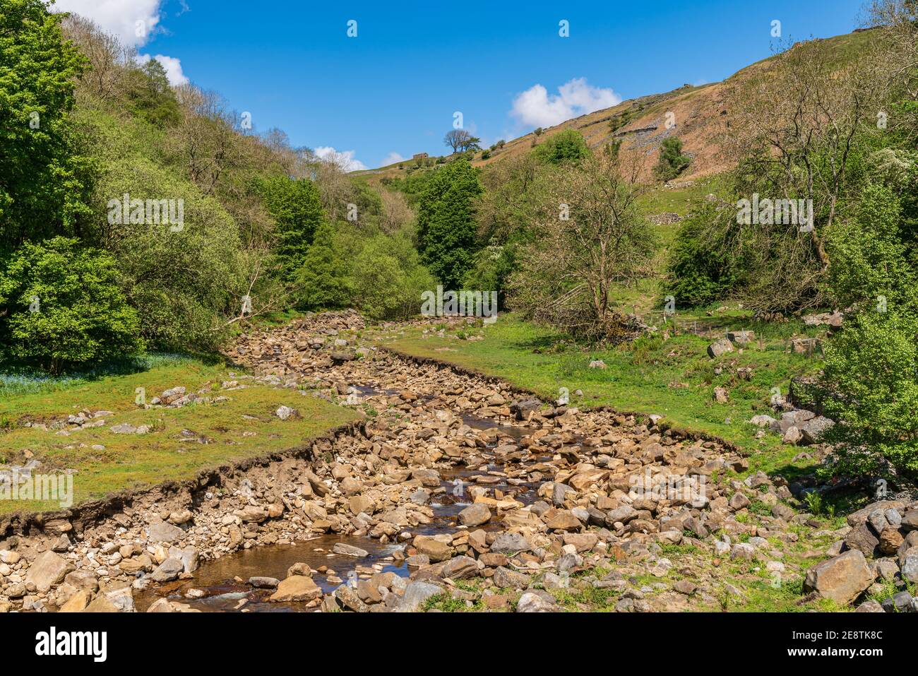Yorkshire Dales landscape with the Gunnerside Beck, North Yorkshire ...