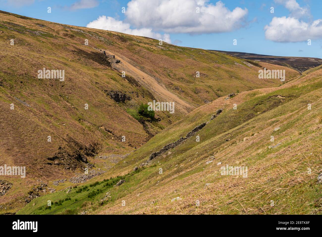 Yorkshire Dales landscape at the Gunnerside Gill, North Yorkshire ...
