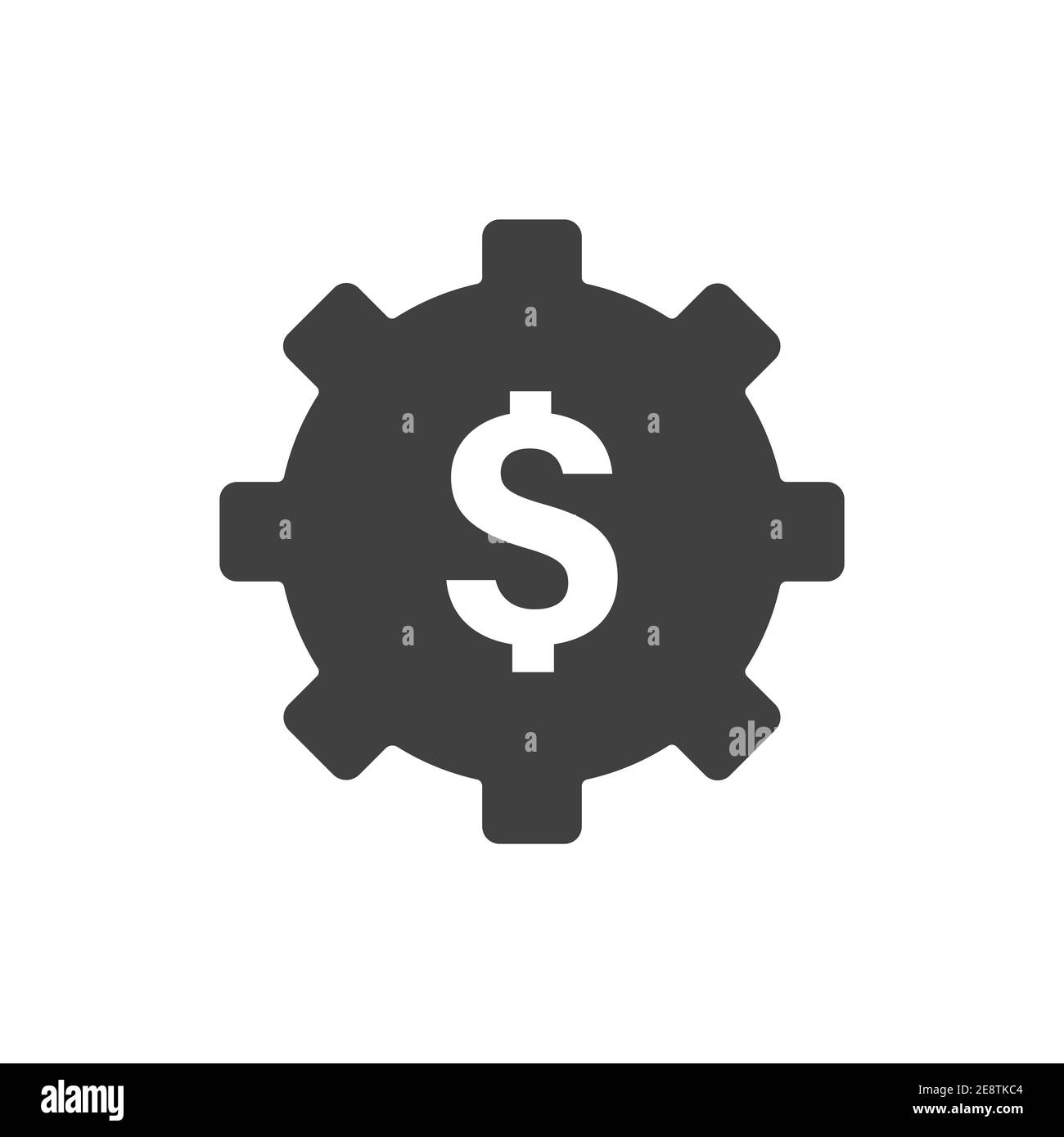 Development Cost Icon. Gray color. Money and gear. EPS10 Stock Vector ...