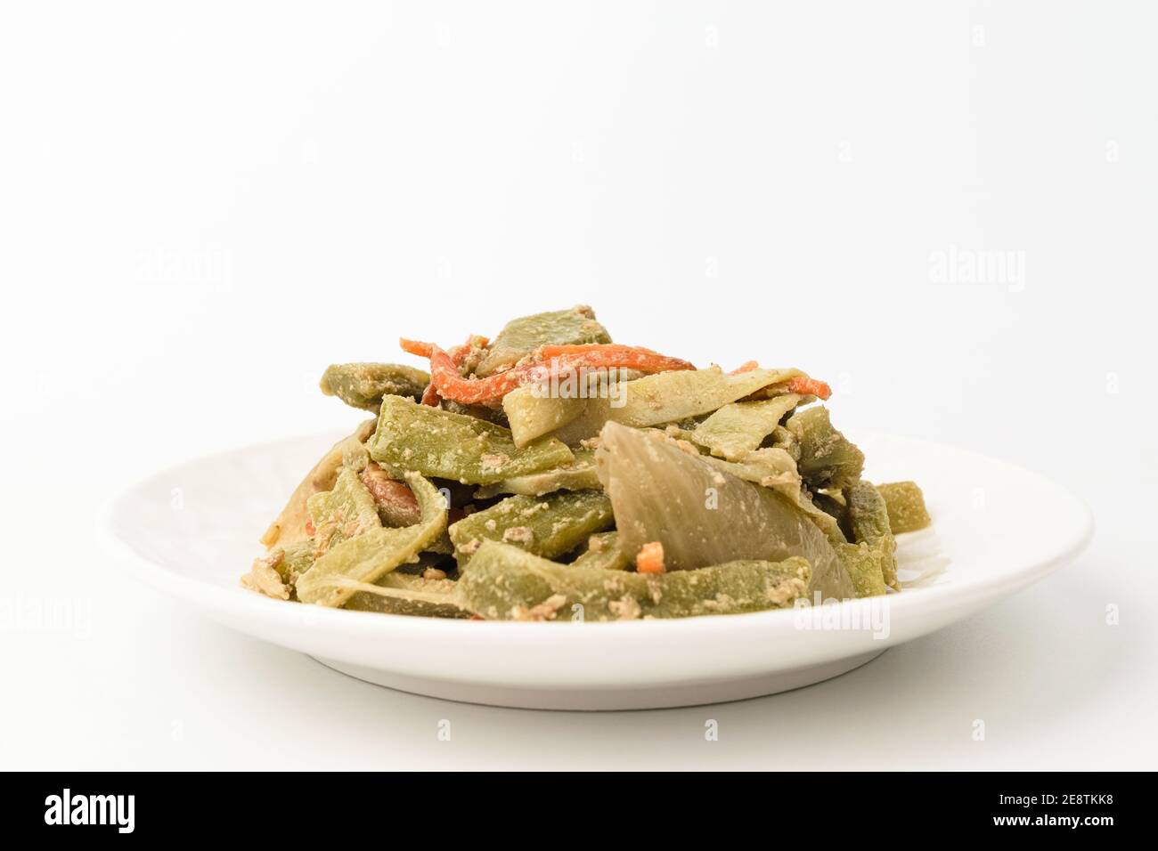 Stem lettuce herbs on white background Stock Photo - Alamy