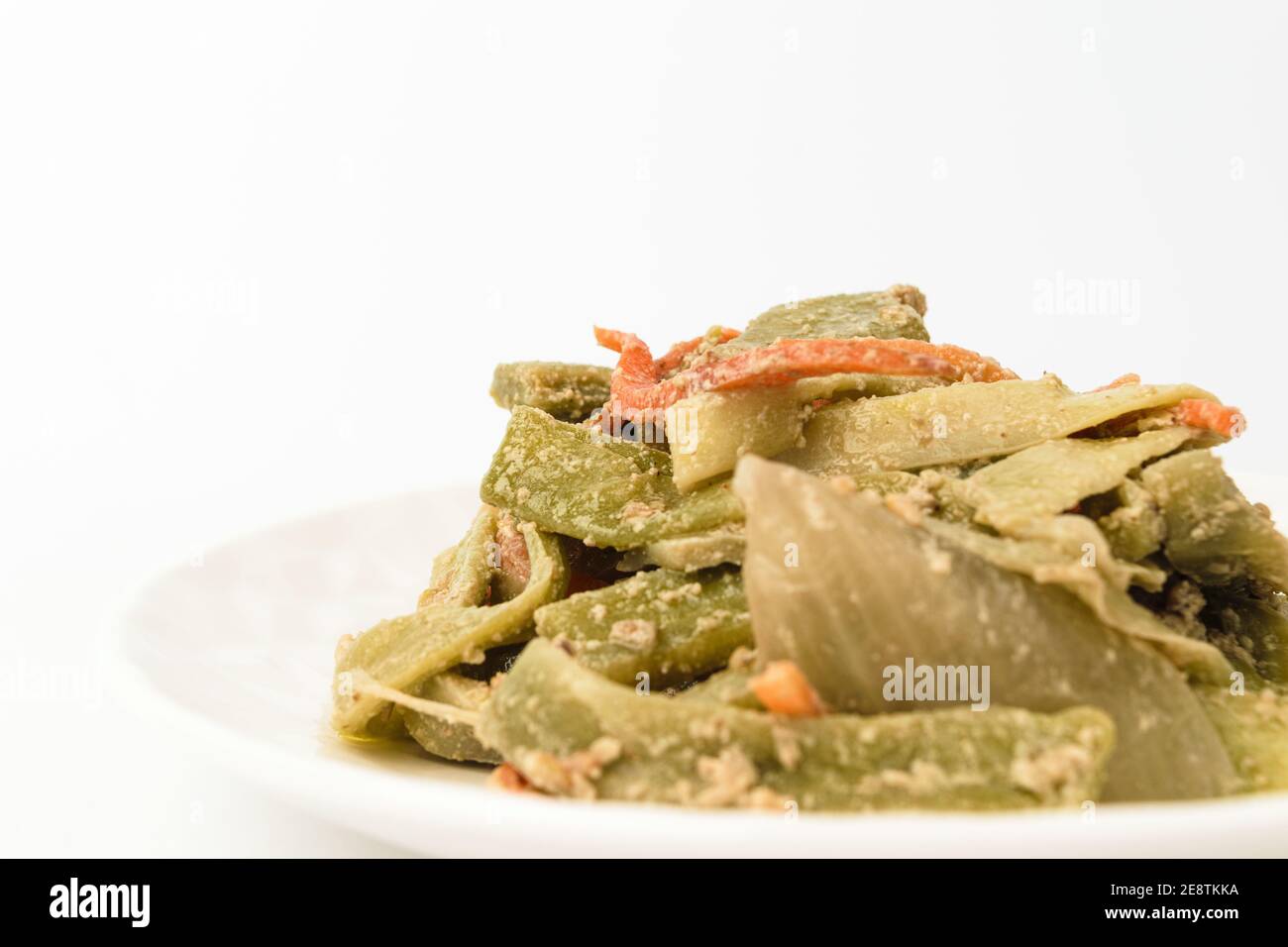 Stem lettuce herbs on white background Stock Photo - Alamy