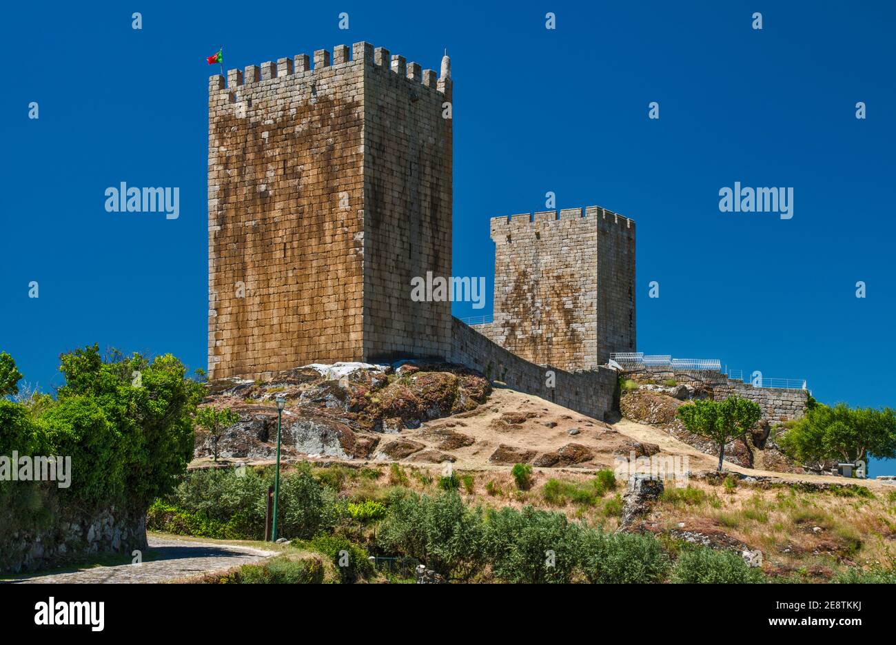 Castelo de Linhares da Beira, medieval castle near village of Linhares ...