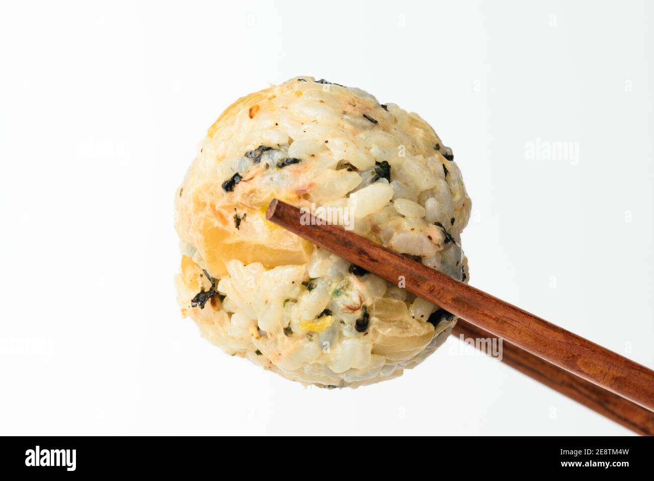 Rice ball on white background Stock Photo - Alamy