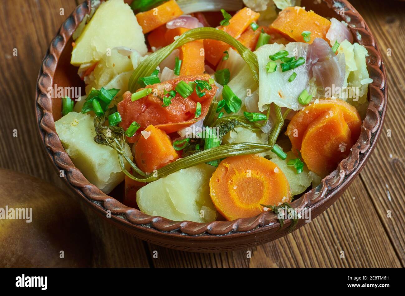 Russian traditiona Root Vegetable Stew - Ragu Iz Ovoshej close up Stock ...
