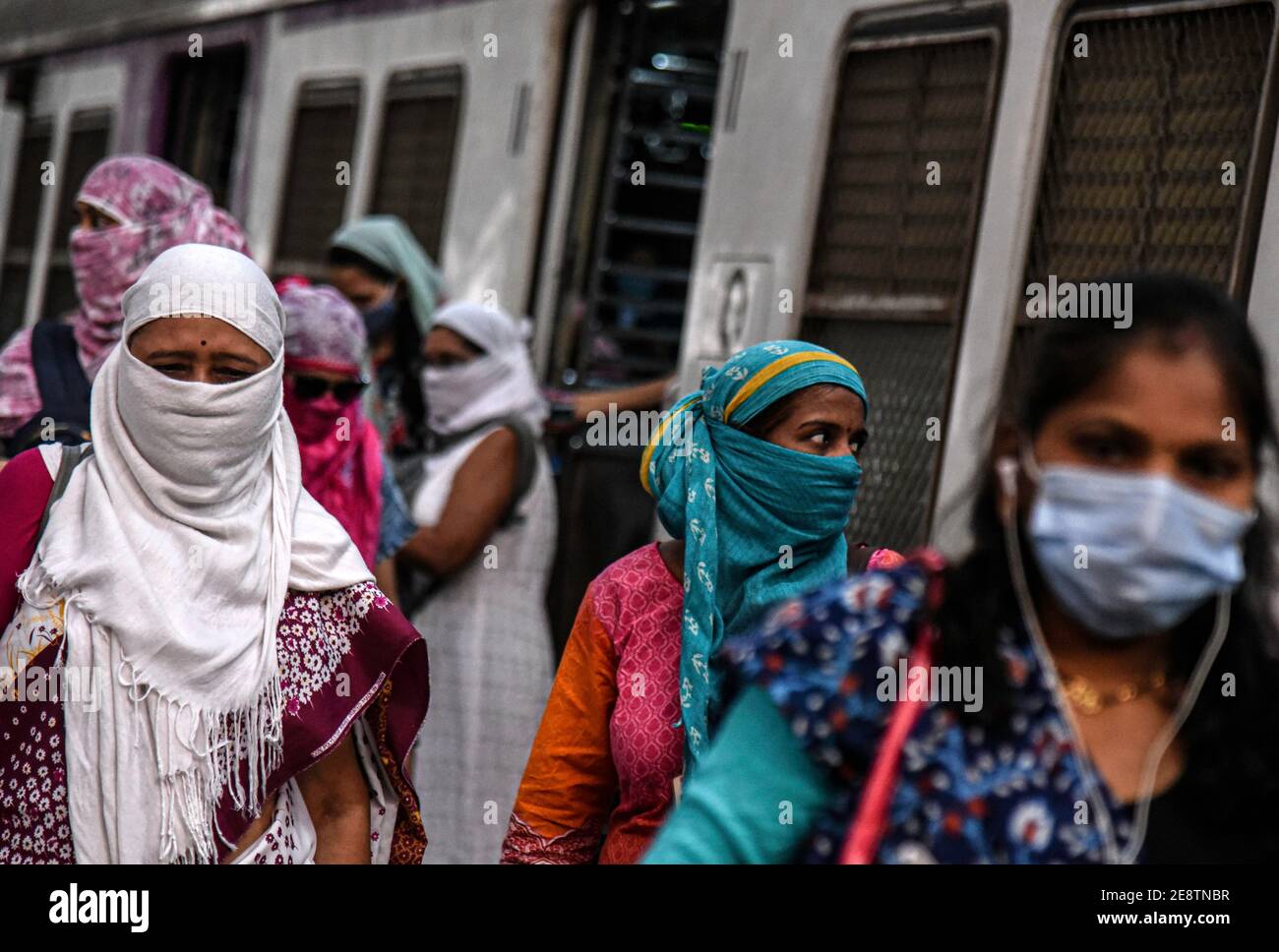 People disembark from train hi-res stock photography and images - Alamy