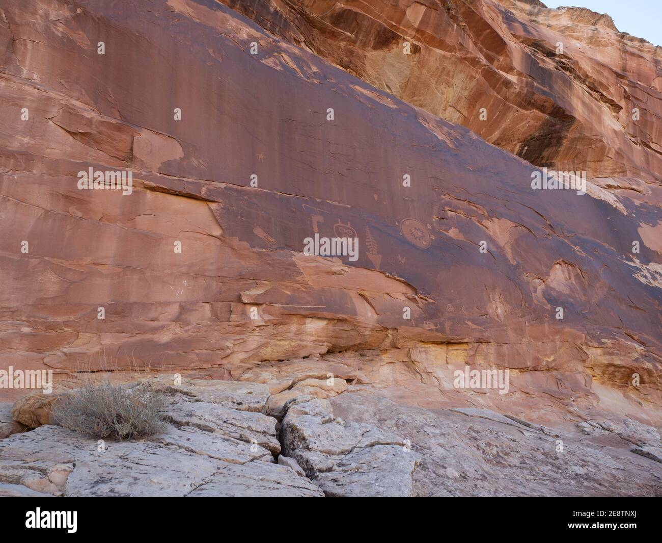 Walk to Wolfman panel petroglyphs at Combs Ridge, Butler Wash Road ...