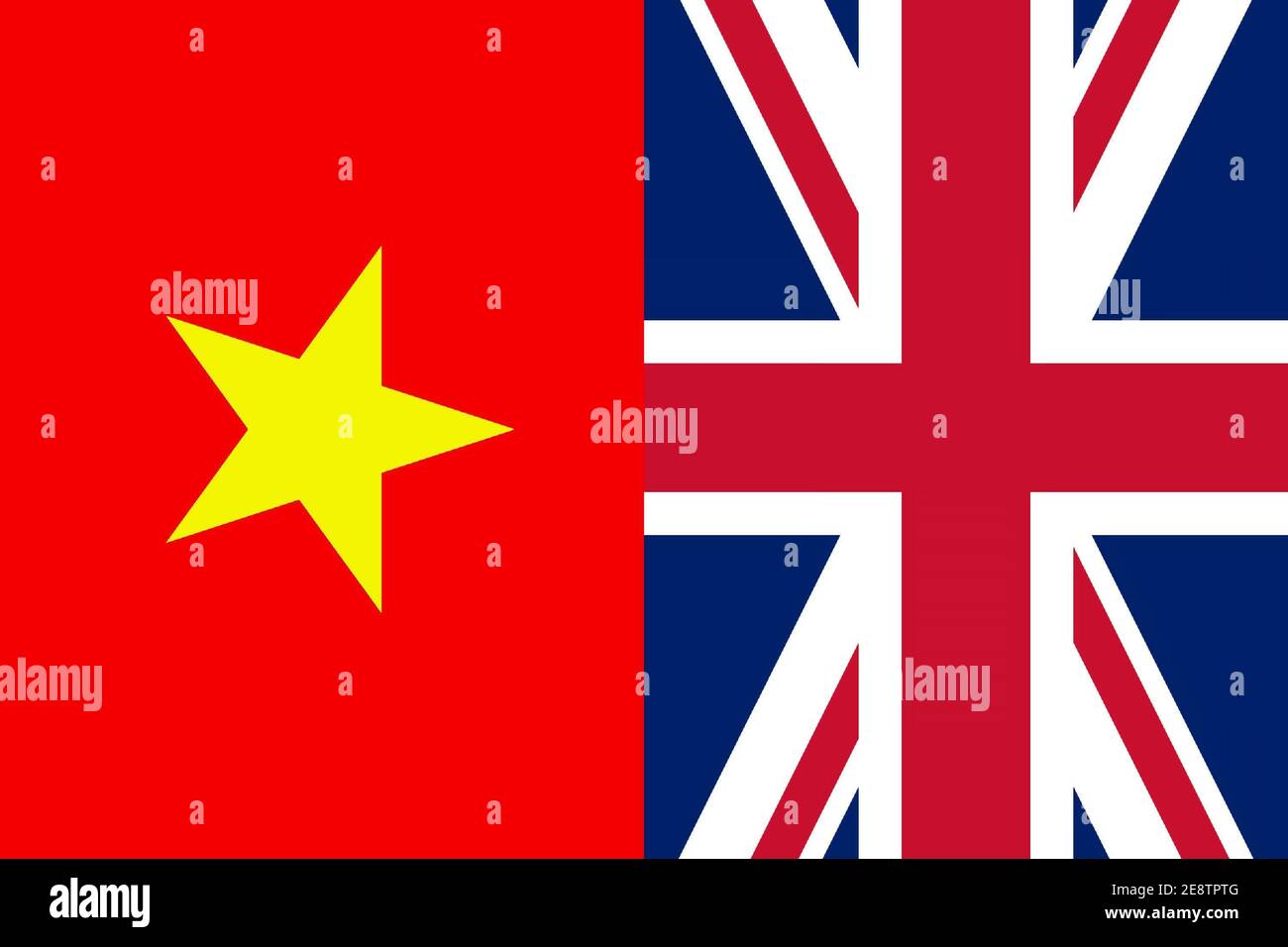 Illustration of the flags of Vietnam and the UK next to each other ...