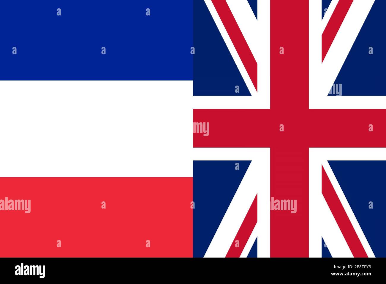 Illustration of the flags of France and the UK next to each other Stock ...
